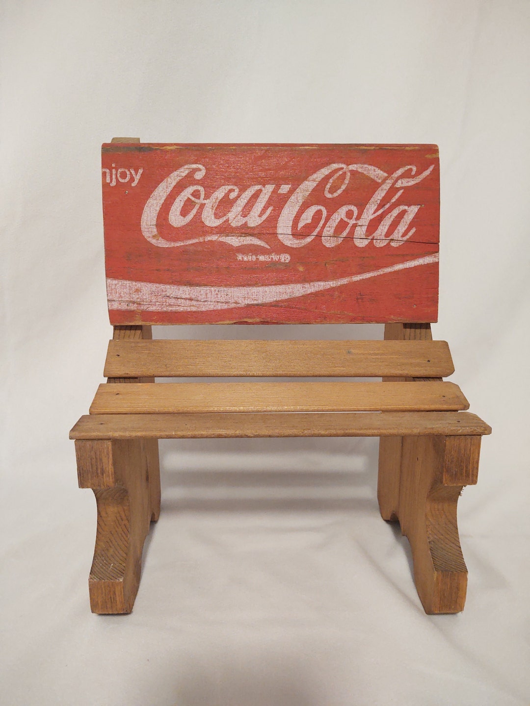 Vintage Coca Cola Small Wood Bench - Etsy