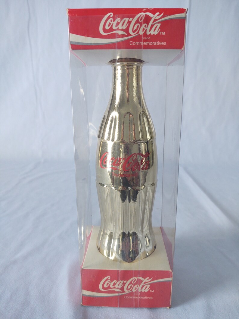 Vintage Commemorative Coca Cola Gold Bottle - Etsy