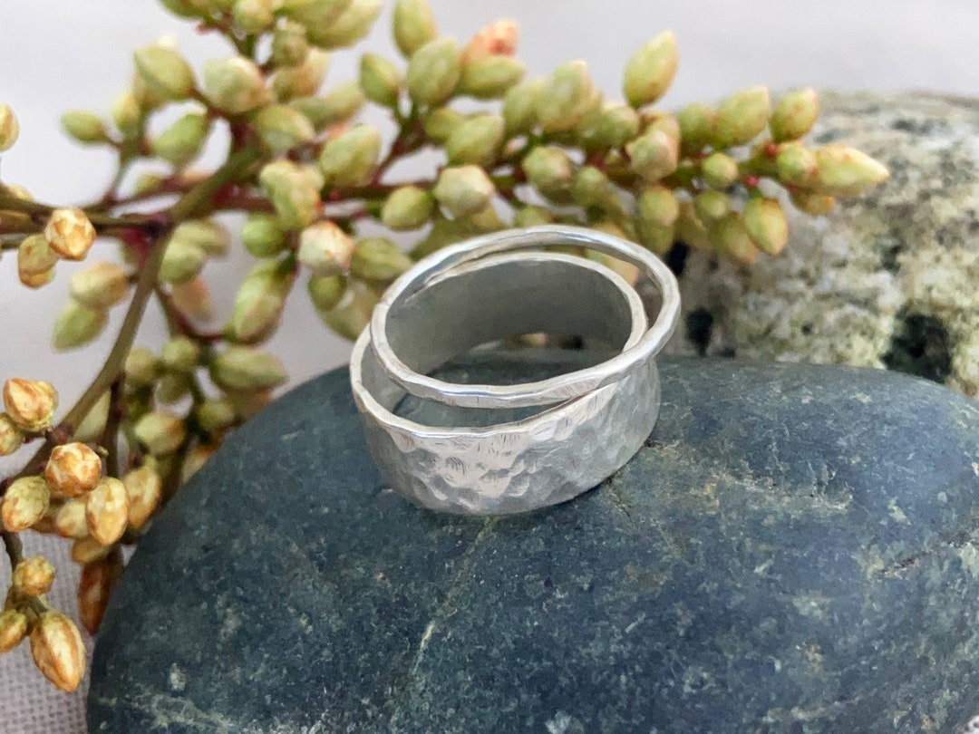 Hammered Stacker Rings - Etsy