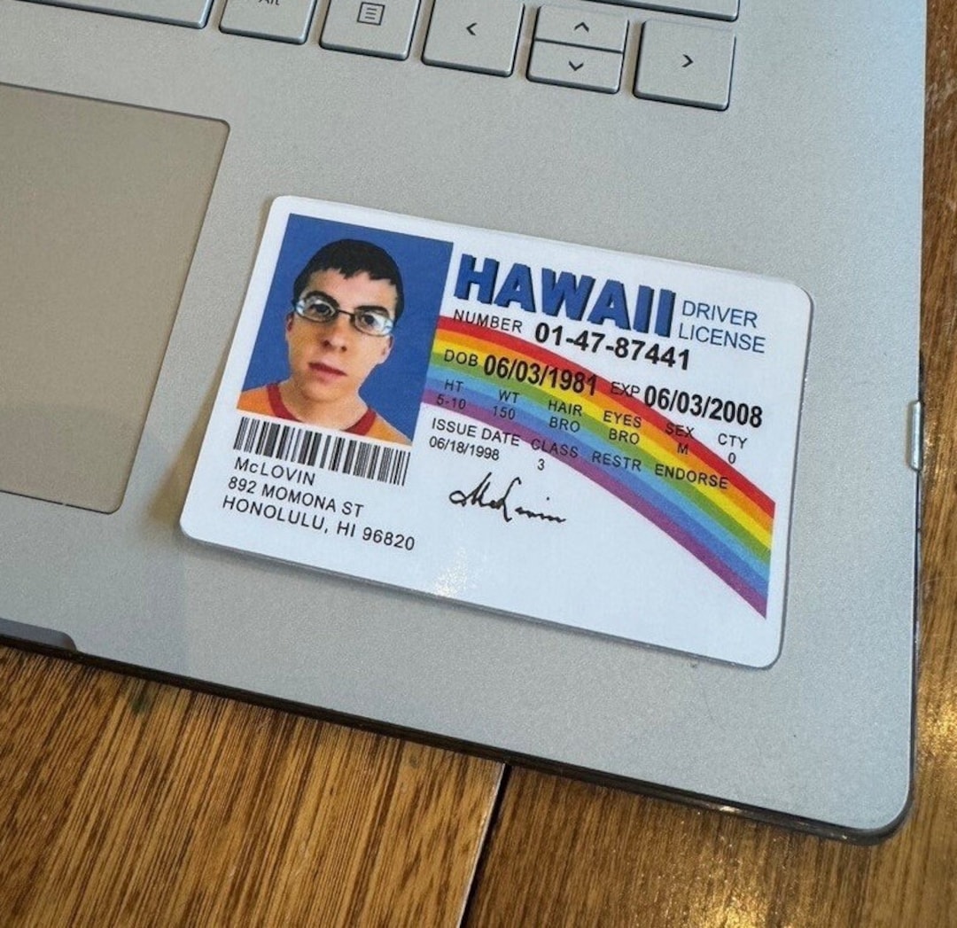 Mclovin Superbad Meme Funny Peeker Decal Sticker, Weatherproof Vinyl ...