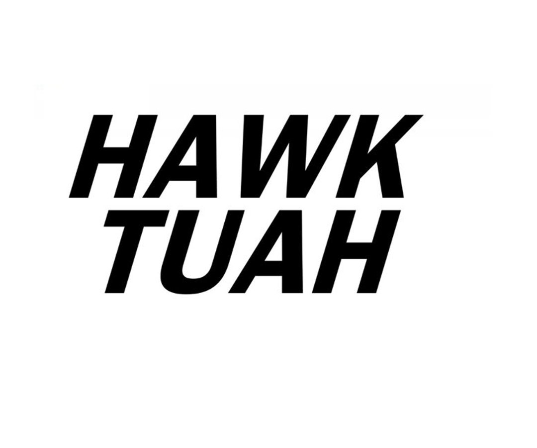 Hawk Tuah Meme Decal Weatherproof Vinyl Sticker Custom Colours, Funny ...