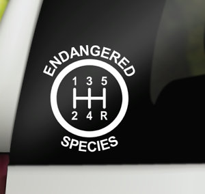 5 Speed Manual Decal 'endangered Species' Funny Car - Etsy