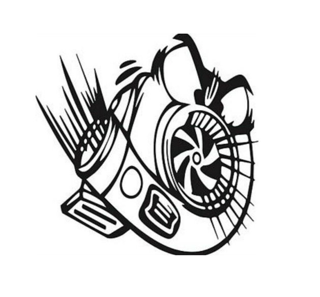 Angry Turbo Car Decal, Cute Decal, Weatherproof Vinyl Sticker Custom ...