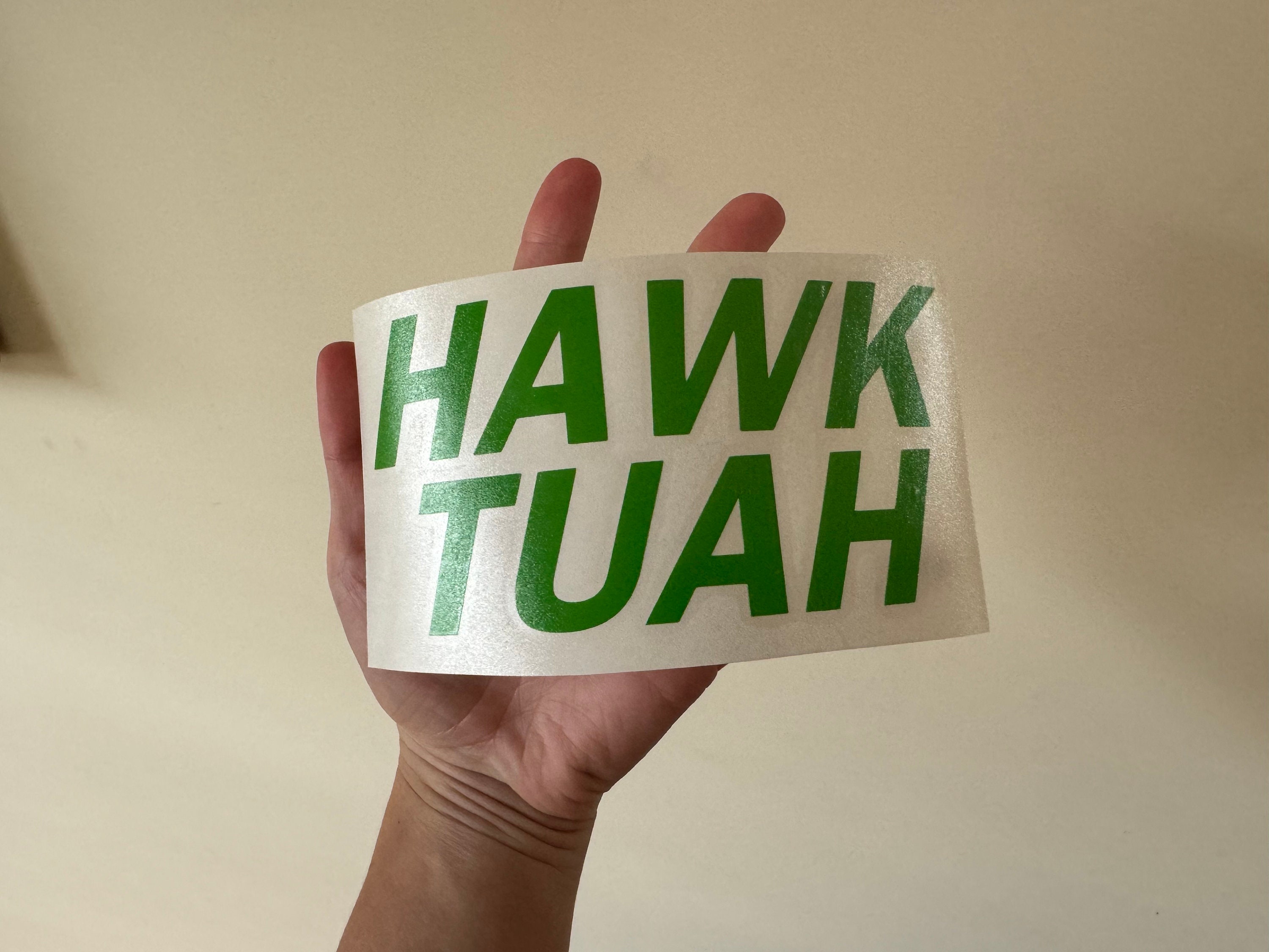 Hawk Tuah Meme Decal Weatherproof Vinyl Sticker Custom Colours, Funny ...