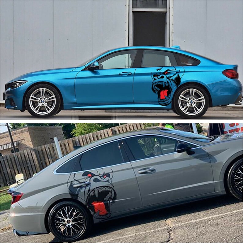 Horror Ape Gorilla Car Decal Kit of 2 Decals Car Graphics - Etsy