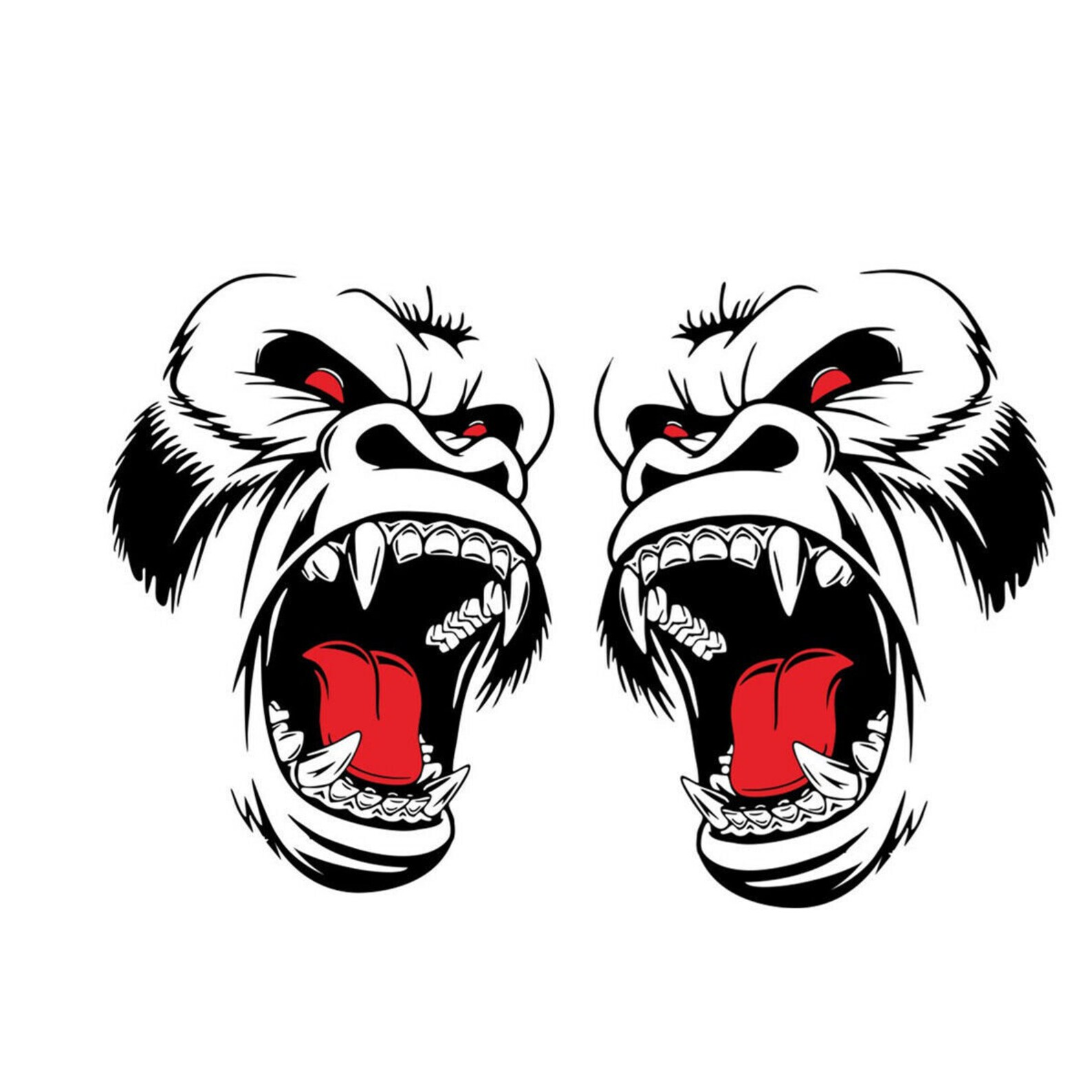 Horror Ape Gorilla Car Decal Kit of 2 Decals Car Graphics - Etsy