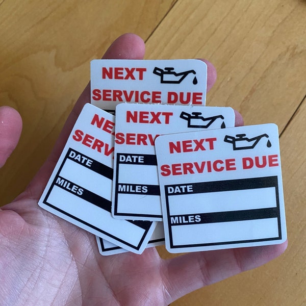 Oil Change Decals - Etsy