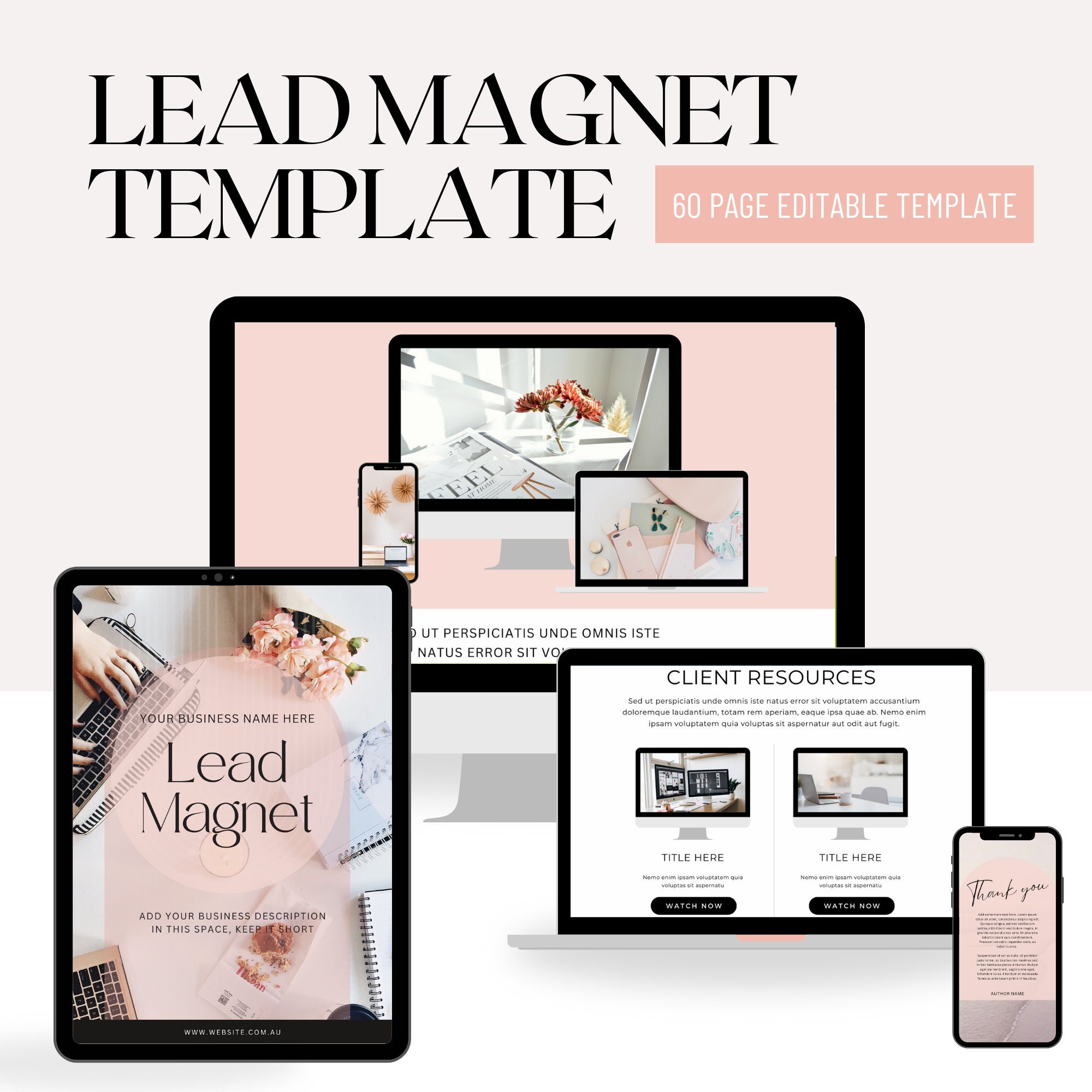 Lead Magnet Workbook Template. Canva Template Features Course ...