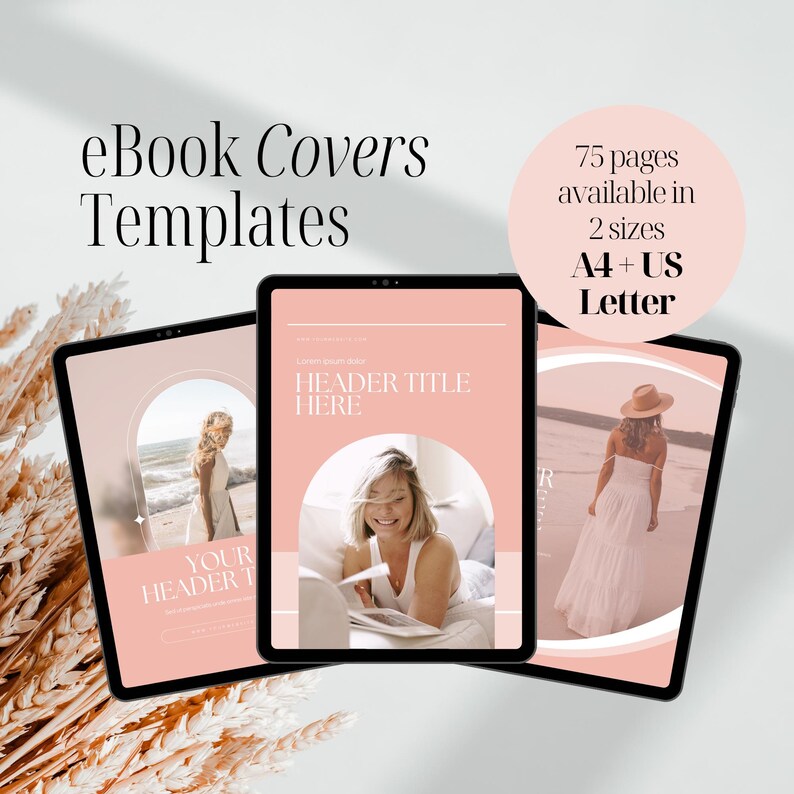 Editable Ebook Cover Template, Covers Editable Digital Covers for Ebook ...