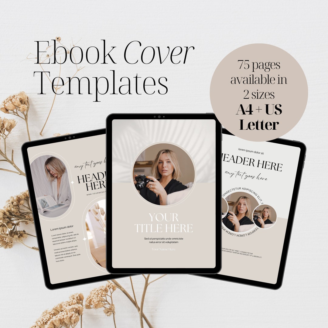 Editable Ebook Cover Template, Covers Editable Digital Covers for Ebook ...