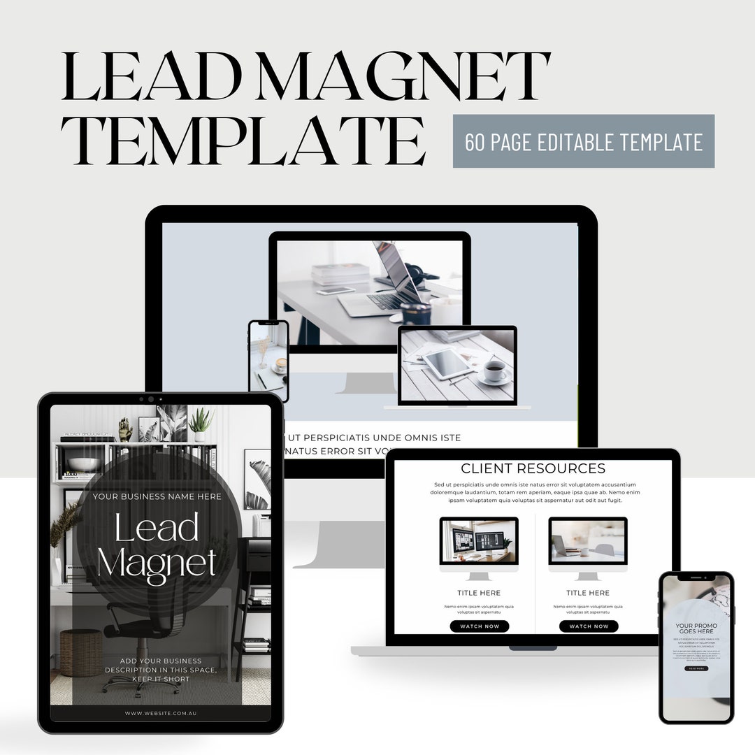 Lead Magnet Workbook Template. Canva Template Features Course ...