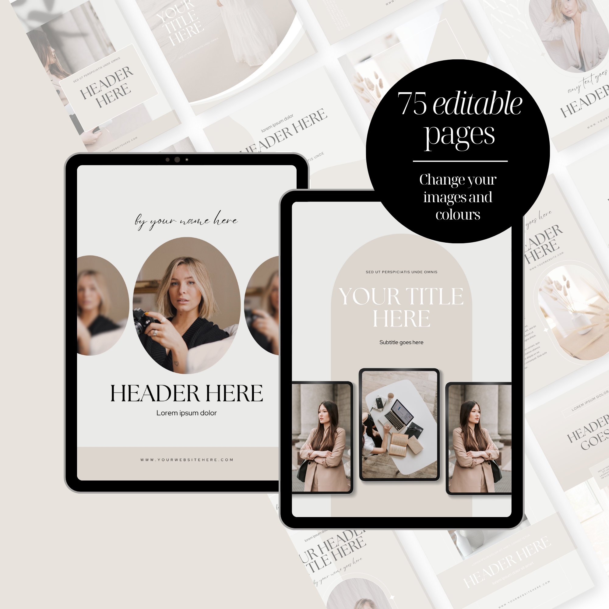 Editable Ebook Cover Template, Covers Editable Digital Covers for Ebook ...