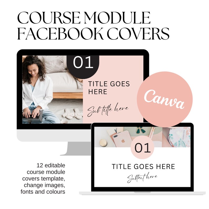 Course Module Facebook Cover Template Course Module Template - Etsy