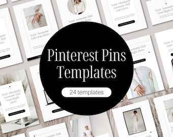 Customizable Pinterest Template Bundle, Pinterest Brand Kit, Canva ...