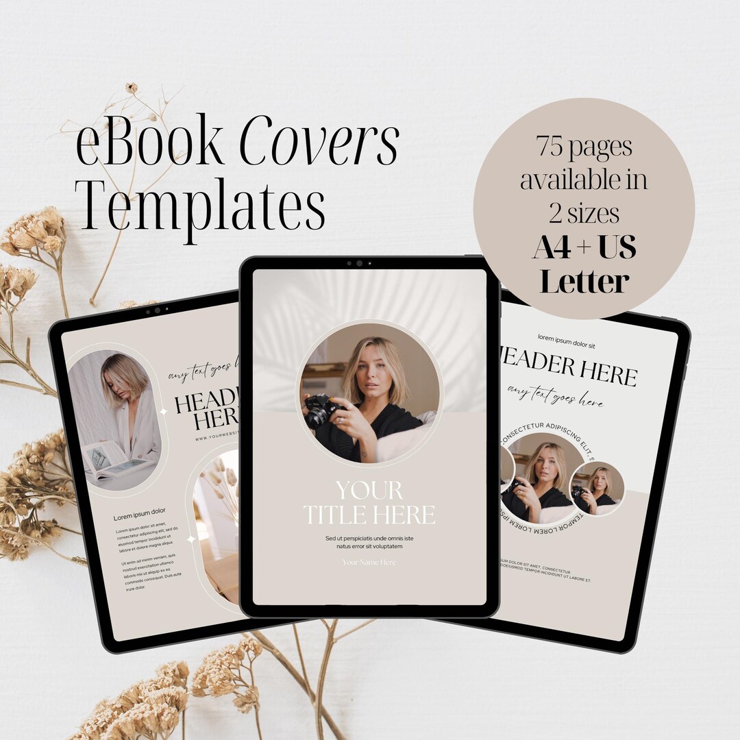 Editable Ebook Cover Template, Covers Editable Digital Covers for Ebook ...