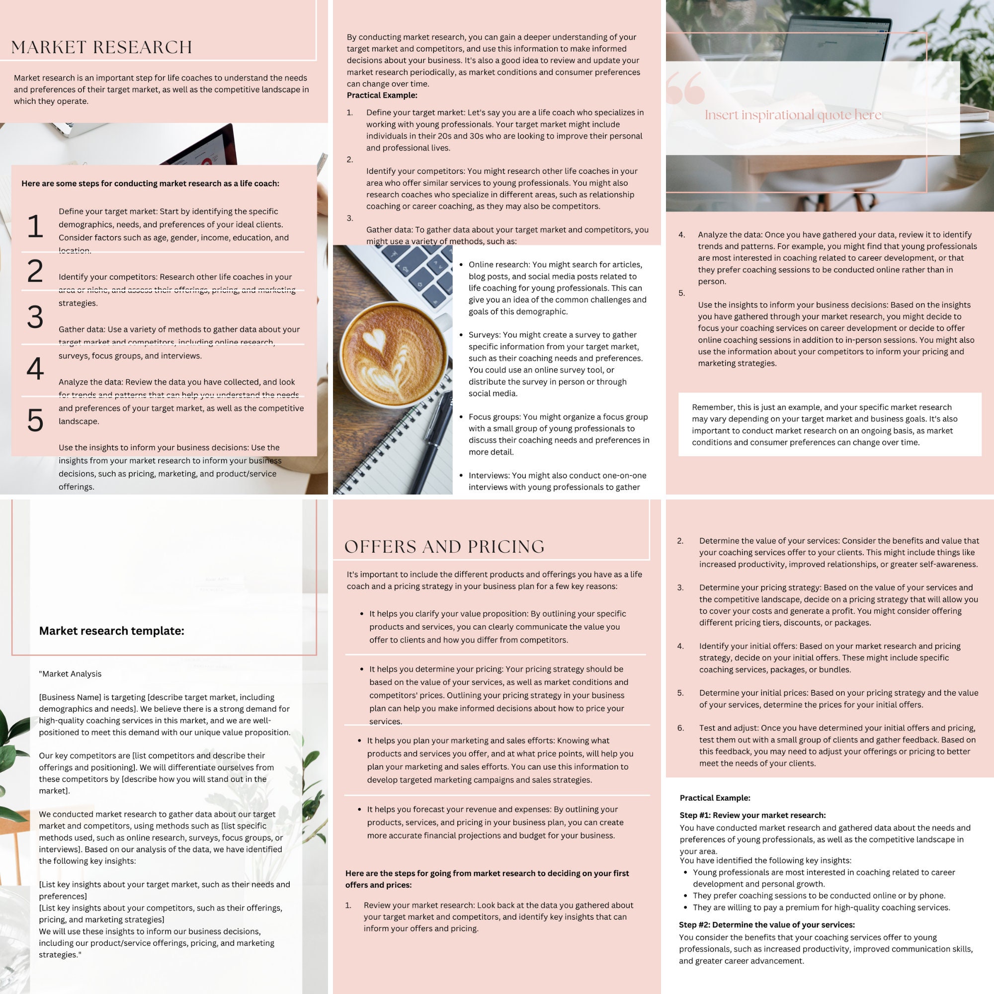 Life Coach Business Plan Template. Template Features Business Plan and ...
