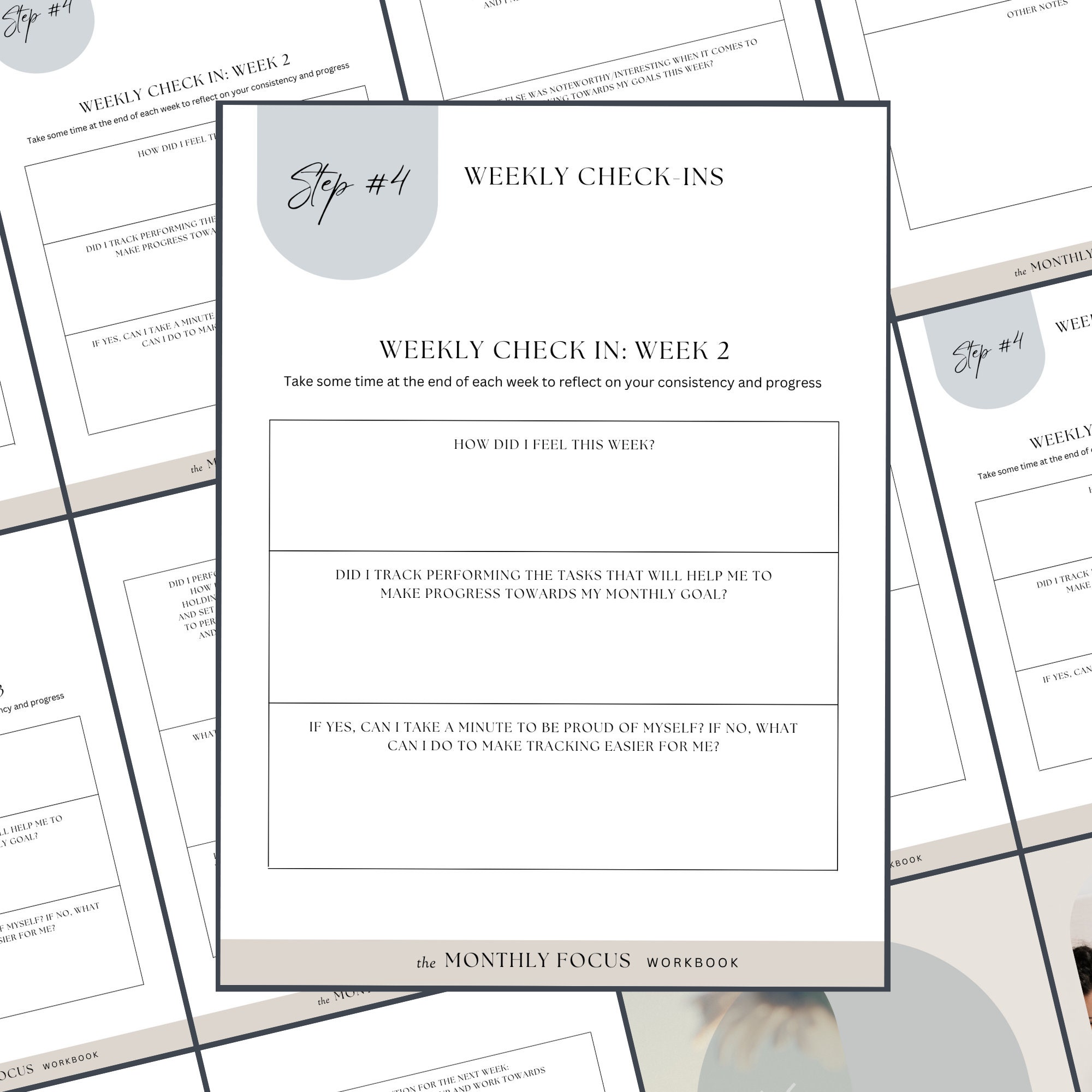 Monthly Focus Workbook Template. Template Features Monthly Focus, a ...