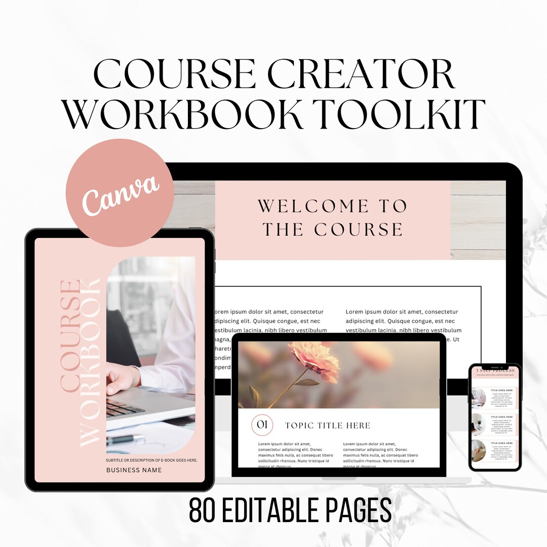 Coaching Course Workbook Toolkit Template Blush Workbook - Etsy