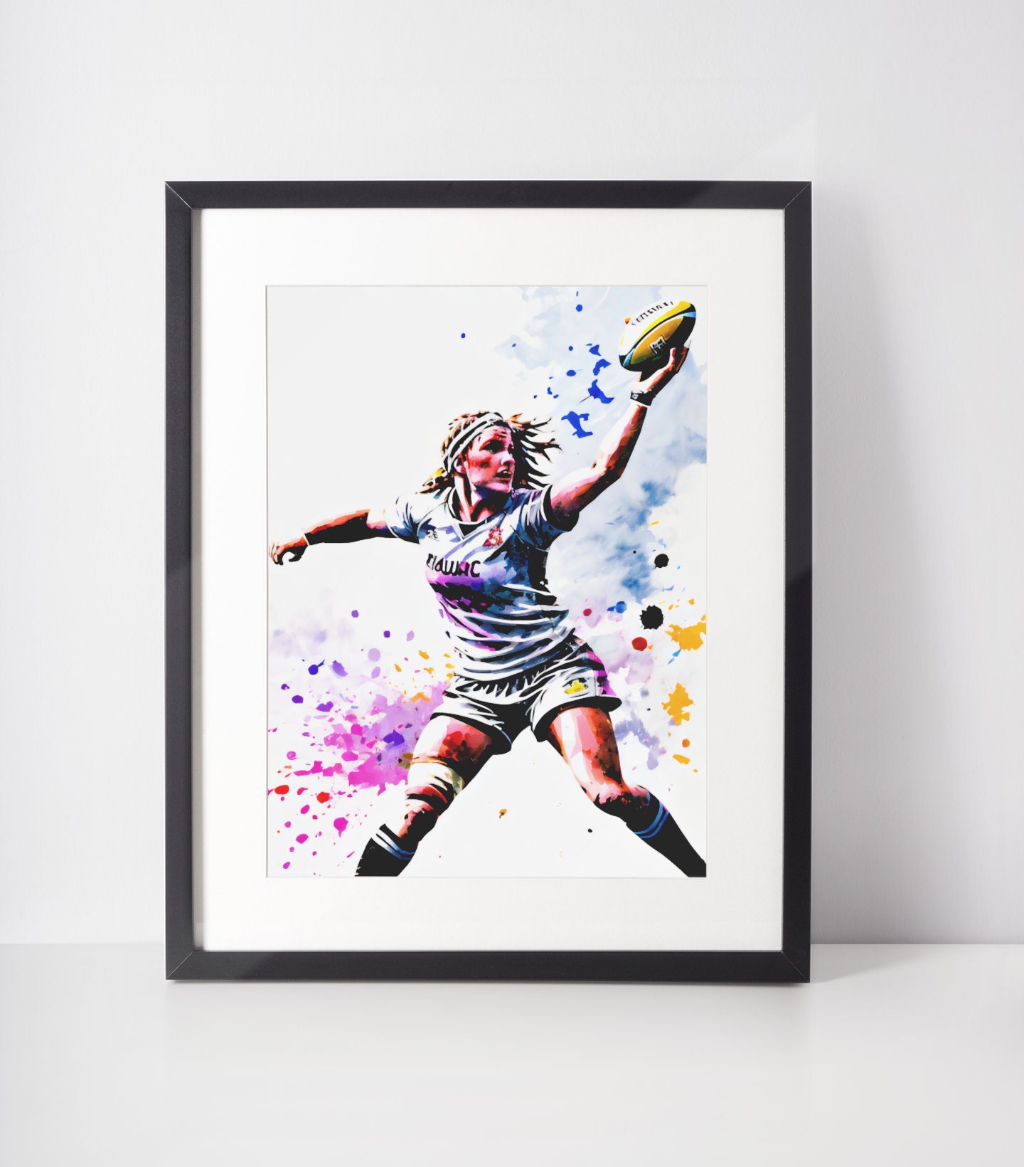 Dynamic Trio Womens Rugby Wall Art - Graffiti-inspired Instant Digital ...