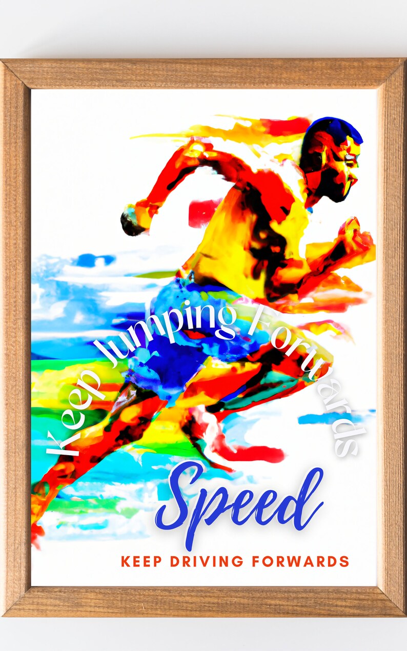 Track Sprinter Instant Download, Track & Field Art, Sprinter, Colorful ...