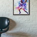 Female Rugby Print, Rugby Art, Lady Rugby Player, Colorful, Rugby Wall ...