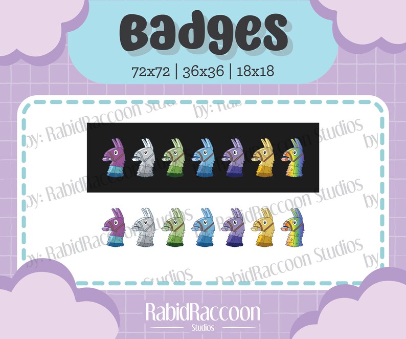 Llama Piñata Badges - Etsy