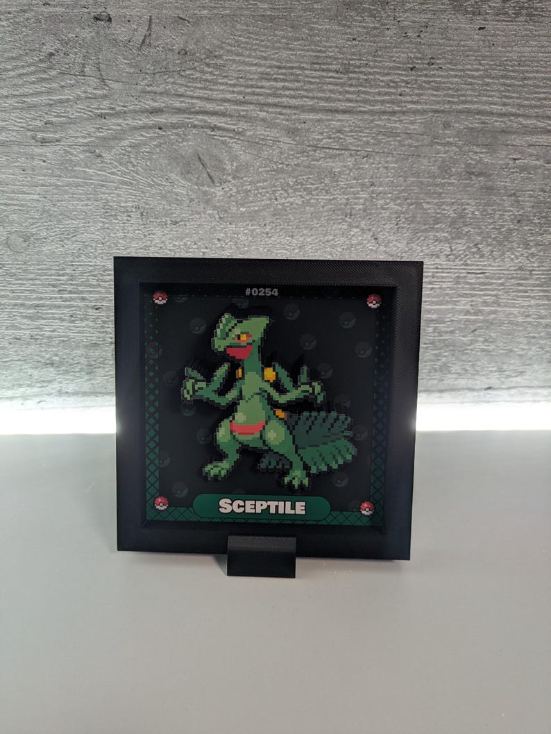 Sceptile 3D Model Picture Frame - Etsy