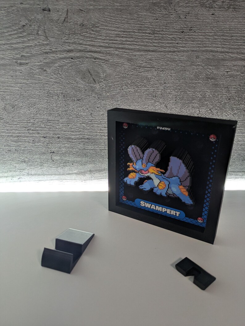 Swampert 3D Model Picture Frame - Etsy