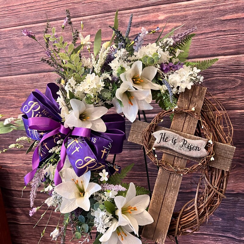Religious Easter Wreath - Etsy