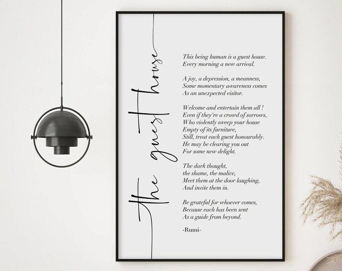 The Guest House // Wood Sign // Therapy Gift // Mindfulness Gift ...