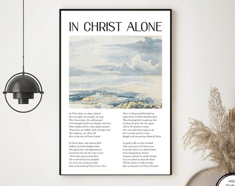 In Christ Alone Be Thou My Vision Hymn Lyric Print Set of 2 Canvas ...