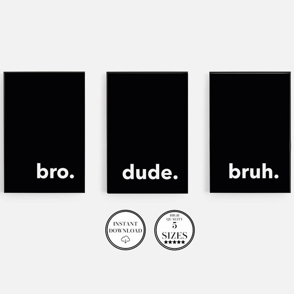 Bro Bruh Wall Decor - Etsy