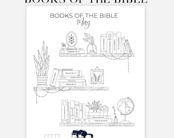Printable Bible Bookshelf Coloring Page | Books of the Bible Reading ...