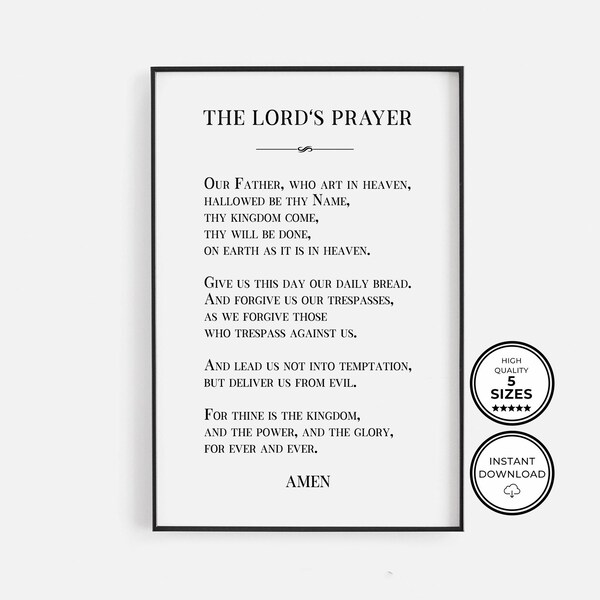 Lords Prayer Sign - Etsy