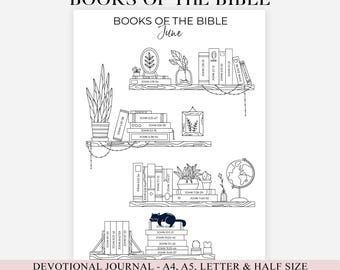 Printable Bible Bookshelf Coloring Page | Books of the Bible Reading ...