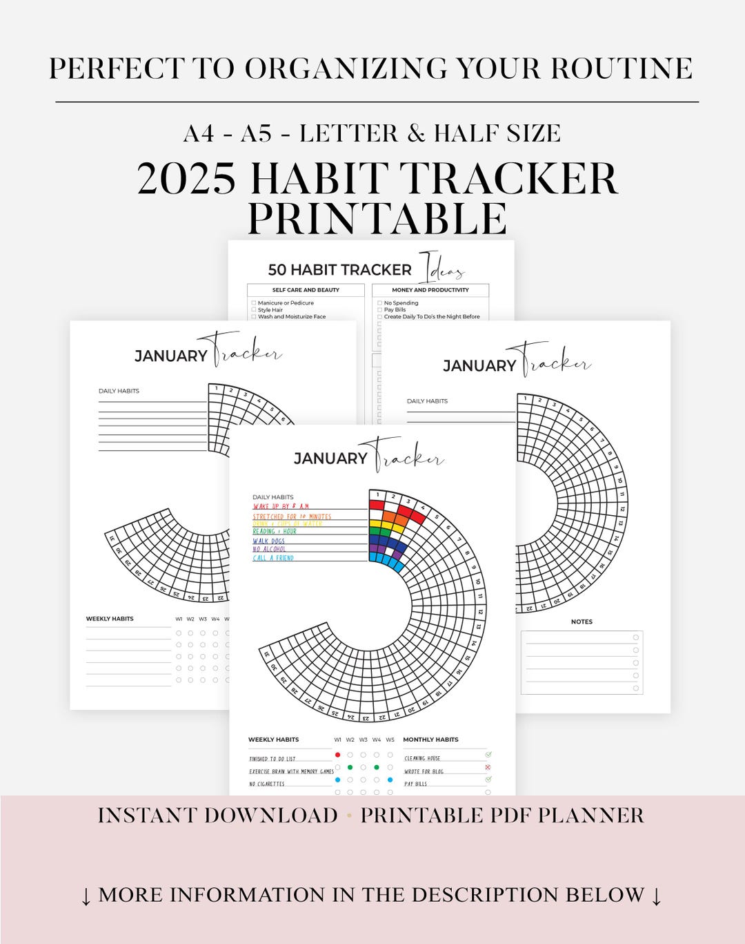 2026 Habit Tracker Printable | Motivation Planner | Habit Tracker ...