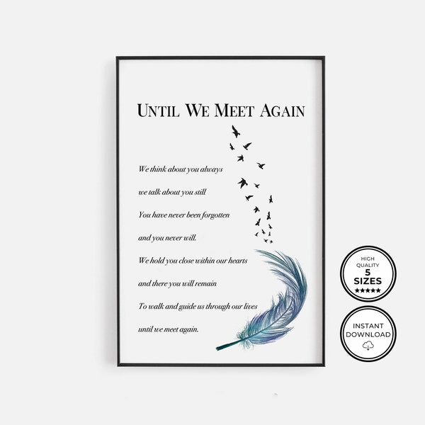 Until We Meet Again Poem - Etsy