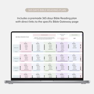 365 Day Bible Reading Plan, Bible Study Checklist, Bible in A Year ...