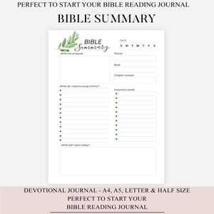 Bible Reading Tracker Printable, Christian Printable Pages, Chapter by Chapter Checklist Reading ...