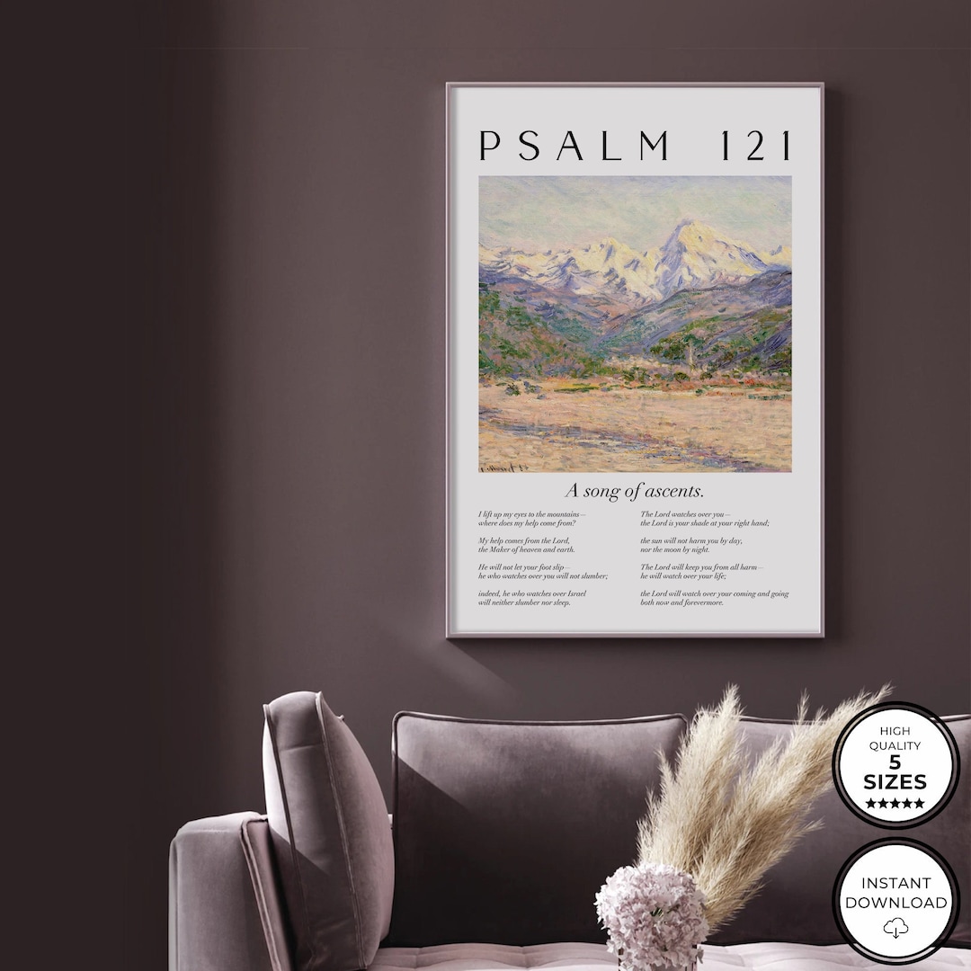 Psalm 121 Wall Art A Song of Ascents Vintage Monet Print - Etsy