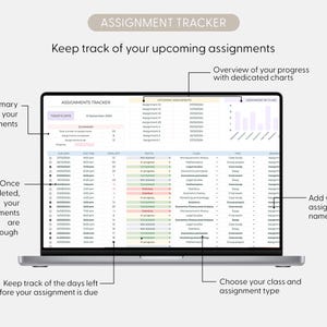 Ultimate Student Planner and Assignment Tracker Google Sheet College ...