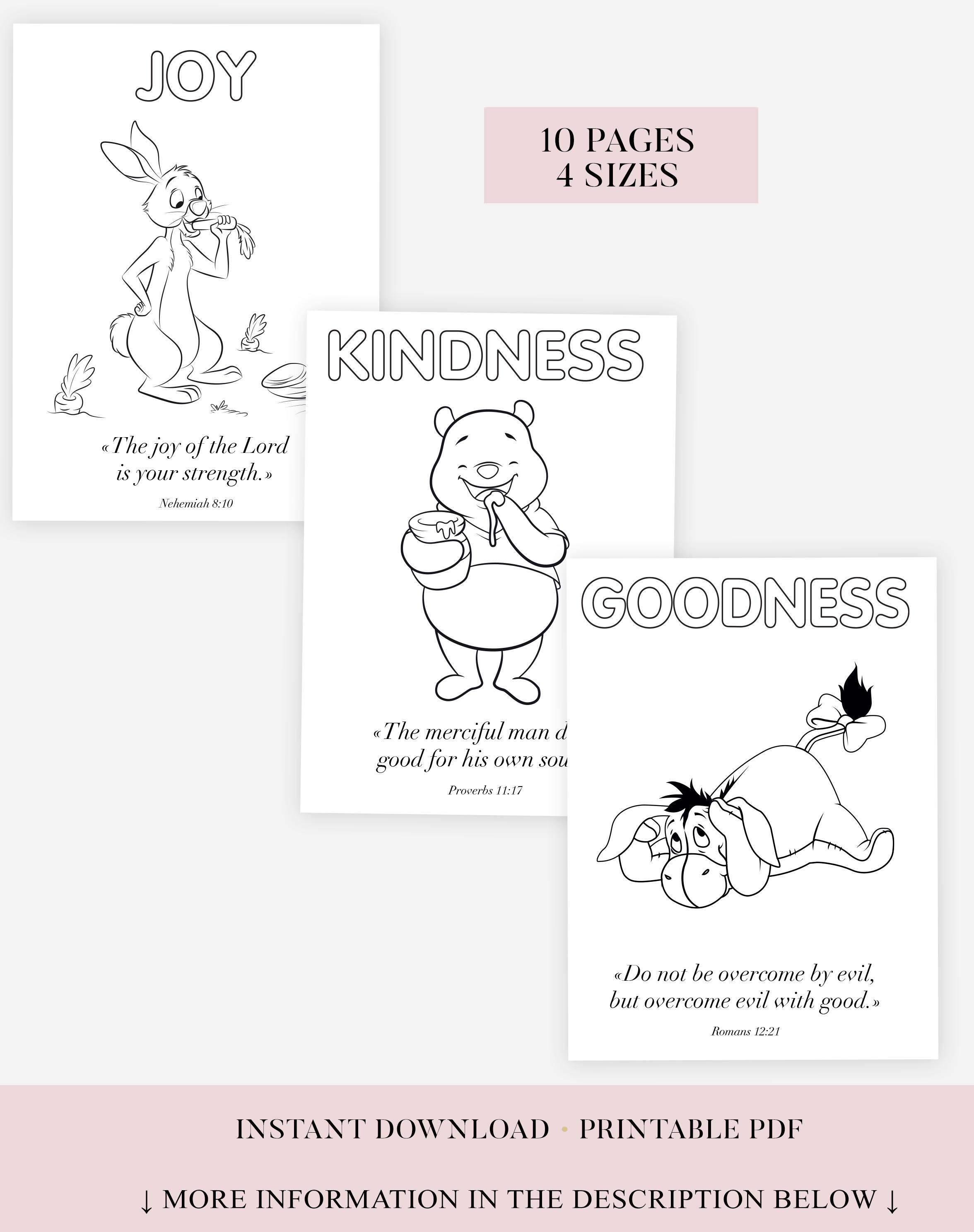 Bible Verse Coloring Pages, Christian Nursery Digital Download, Who God ...