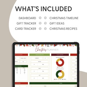 Christmas Planner Budget Spreadsheet Google Sheets Excel Template ...