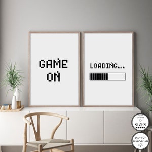 Gaming Wall Art, Game Decor, Printable Gaming Decor, Game On, Gaming ...