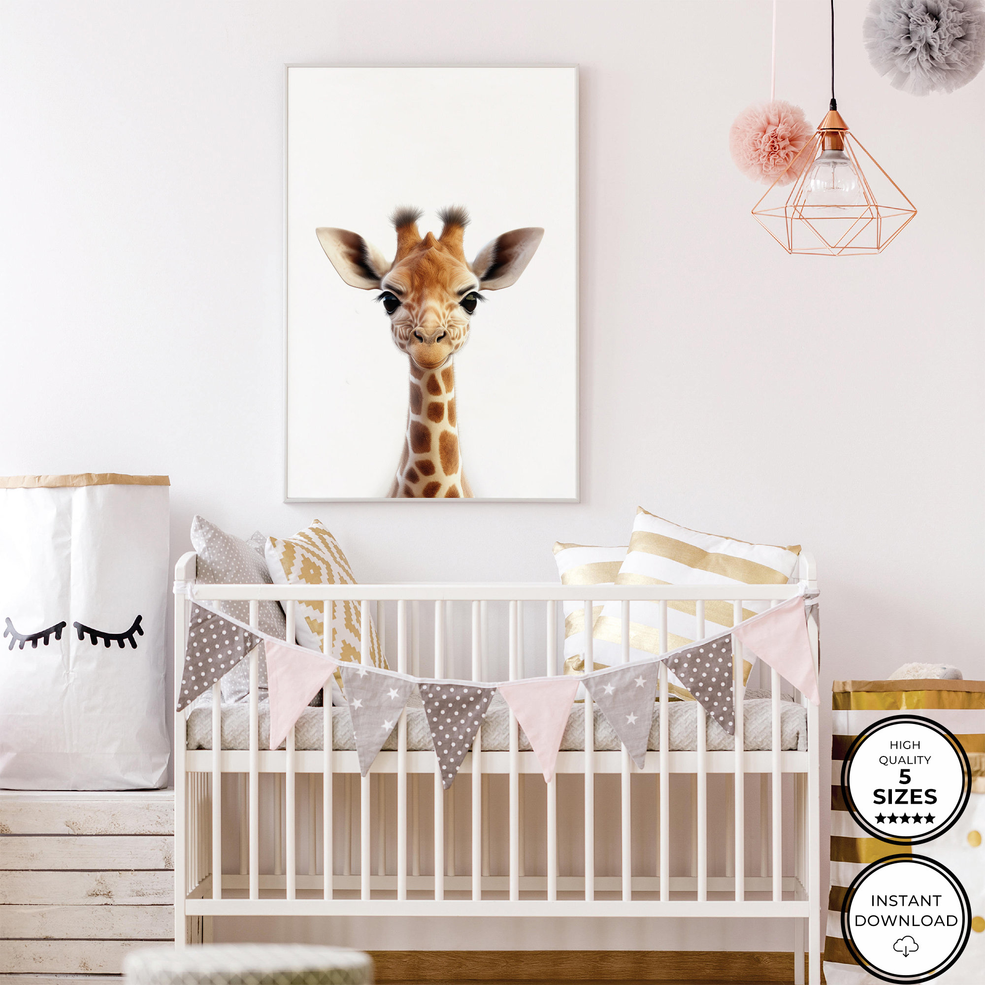 Baby Giraffe Print Baby Animal Prints Giraffe Nursery Wall - Etsy