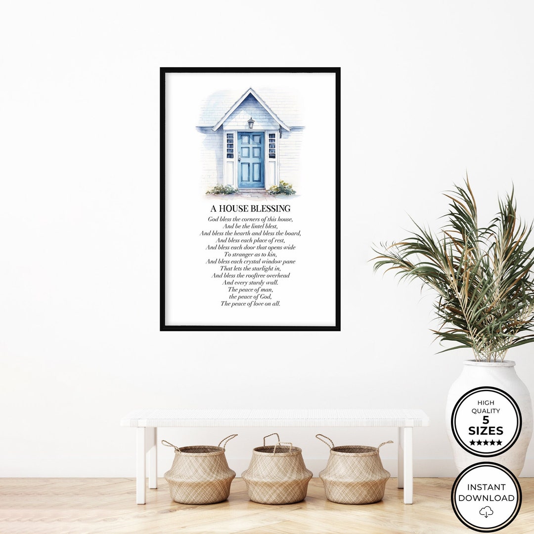 House Blessing Prayer, Irish Traditional House Blessing, New Home Gift ...