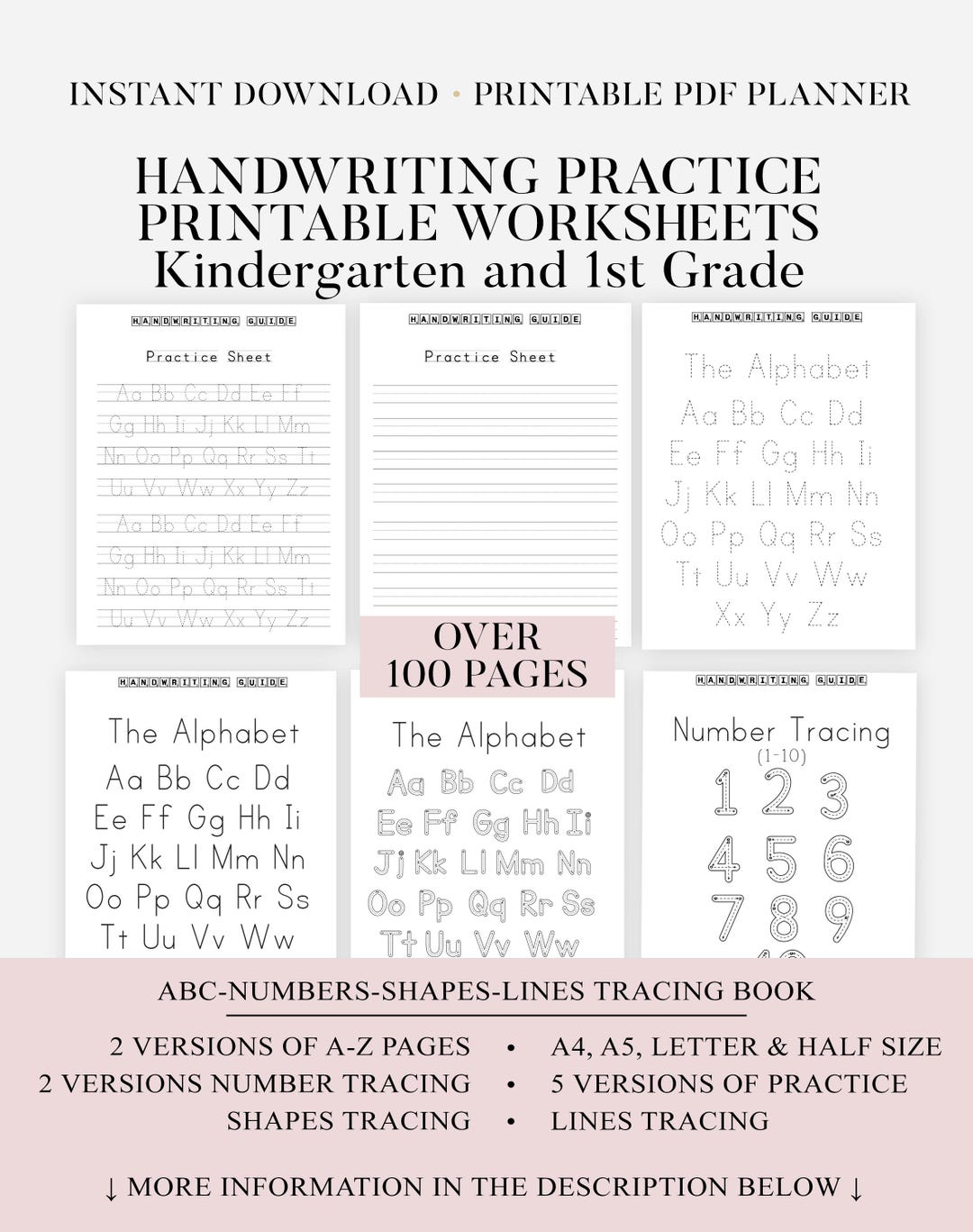 Preschool Pre-k Printable Activity Worksheets | Kindergarten Learning ...