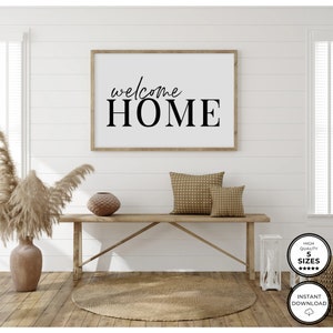 Welcome Home Print, Welcome Home Printable Wall Art, Welcome Home Sign ...