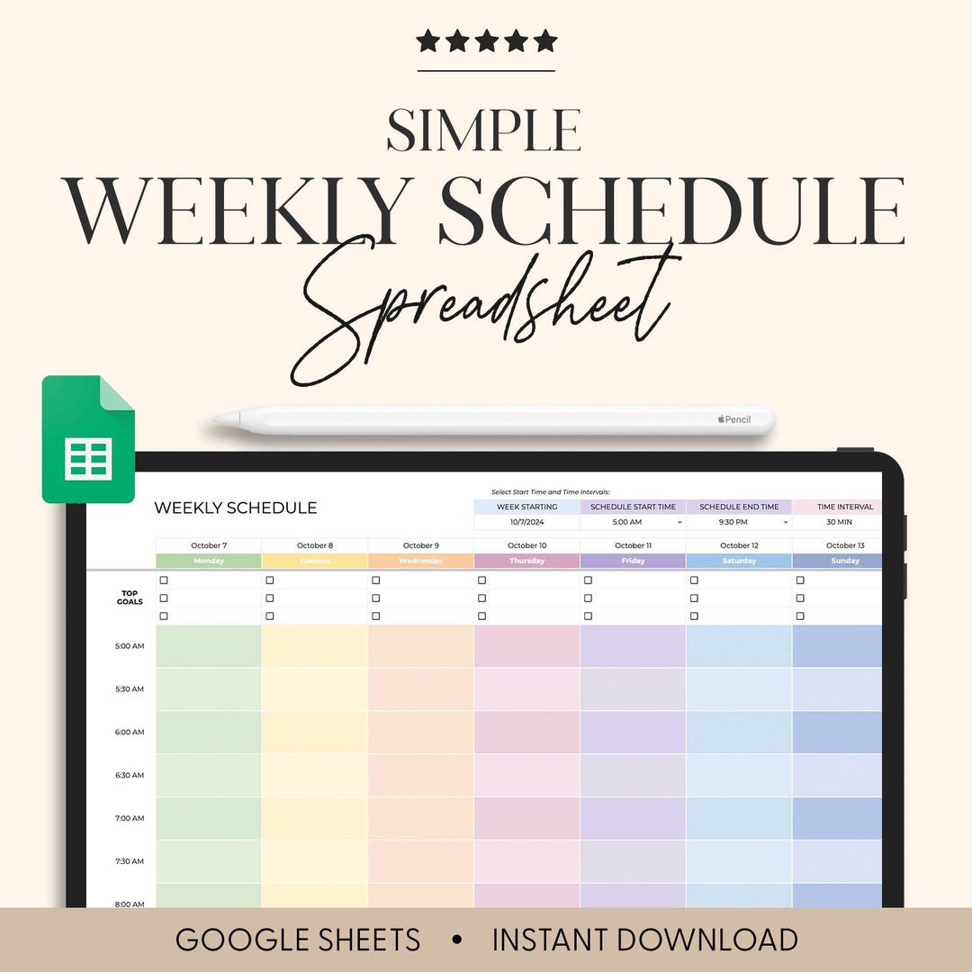Ultimate Weekly Planner | Digital Weekly Planner Template ...