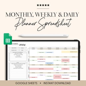 Ultimate Digital Planner Spreadsheet, Google Sheets, To-do List ...